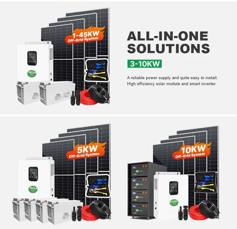 Hybrid 5kw Solar Power System Complete Kit Home Use 3kw 3000w Solar ...