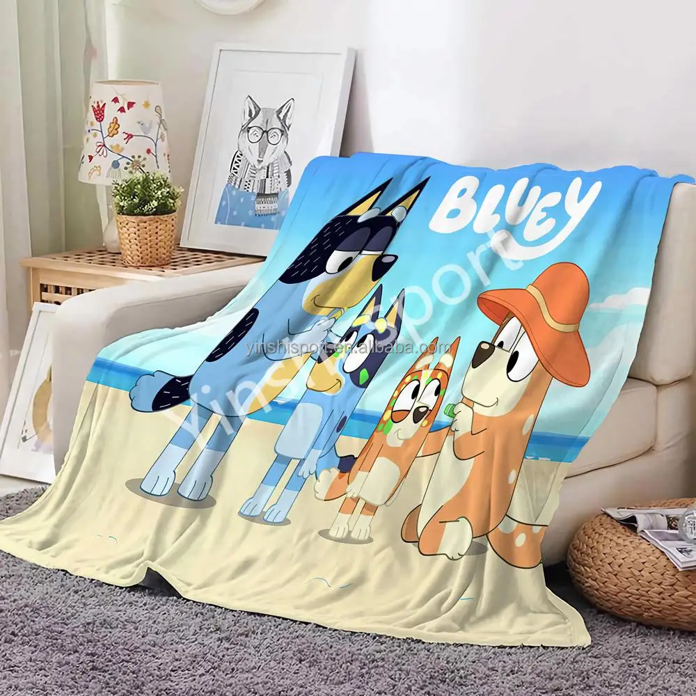 New Cartoon Blueys Birthday Background Cloth For Birthday Party Blanket ...
