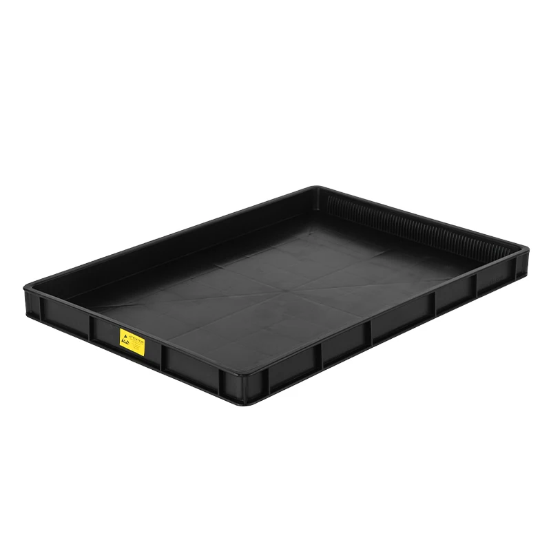 3W-9805115 Antistatic ESD plastic packing tray black plastic electronic ...