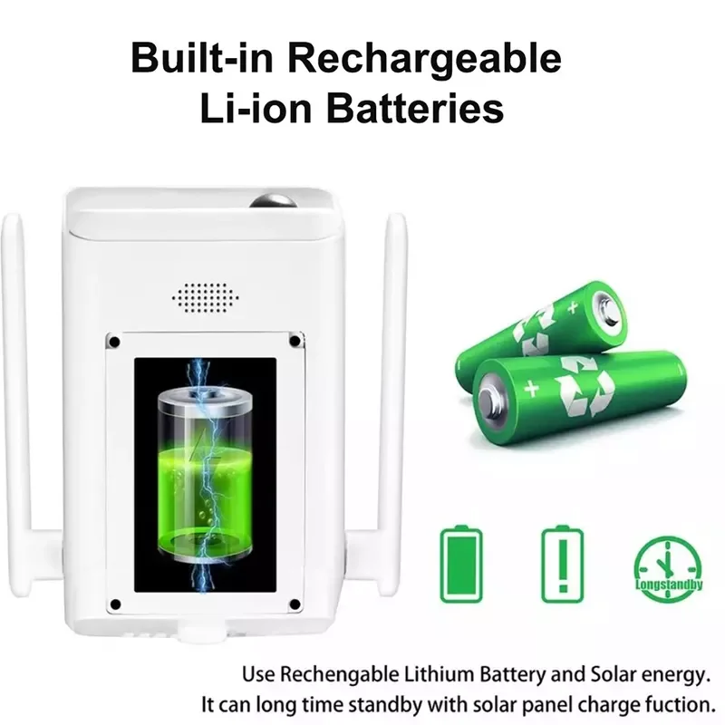 4MP Low Power Solar Bullet Security Camera Outdoor XM Icsee