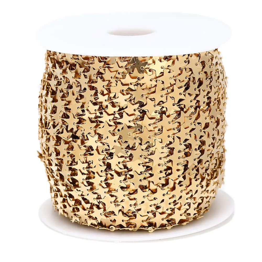 18k Gold Stainless Steel Star Chains for DIY Jewelry Making Earrings ...