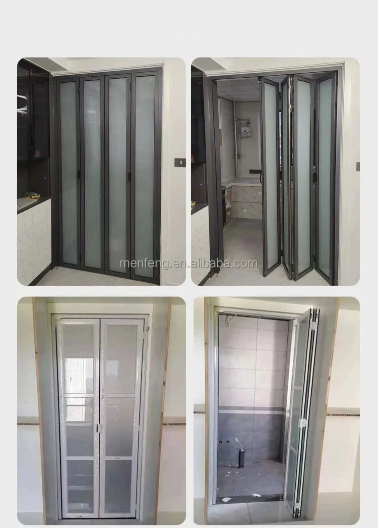 Customized Aluminum Alloy Double Layer Tempered Glass Door Without ...