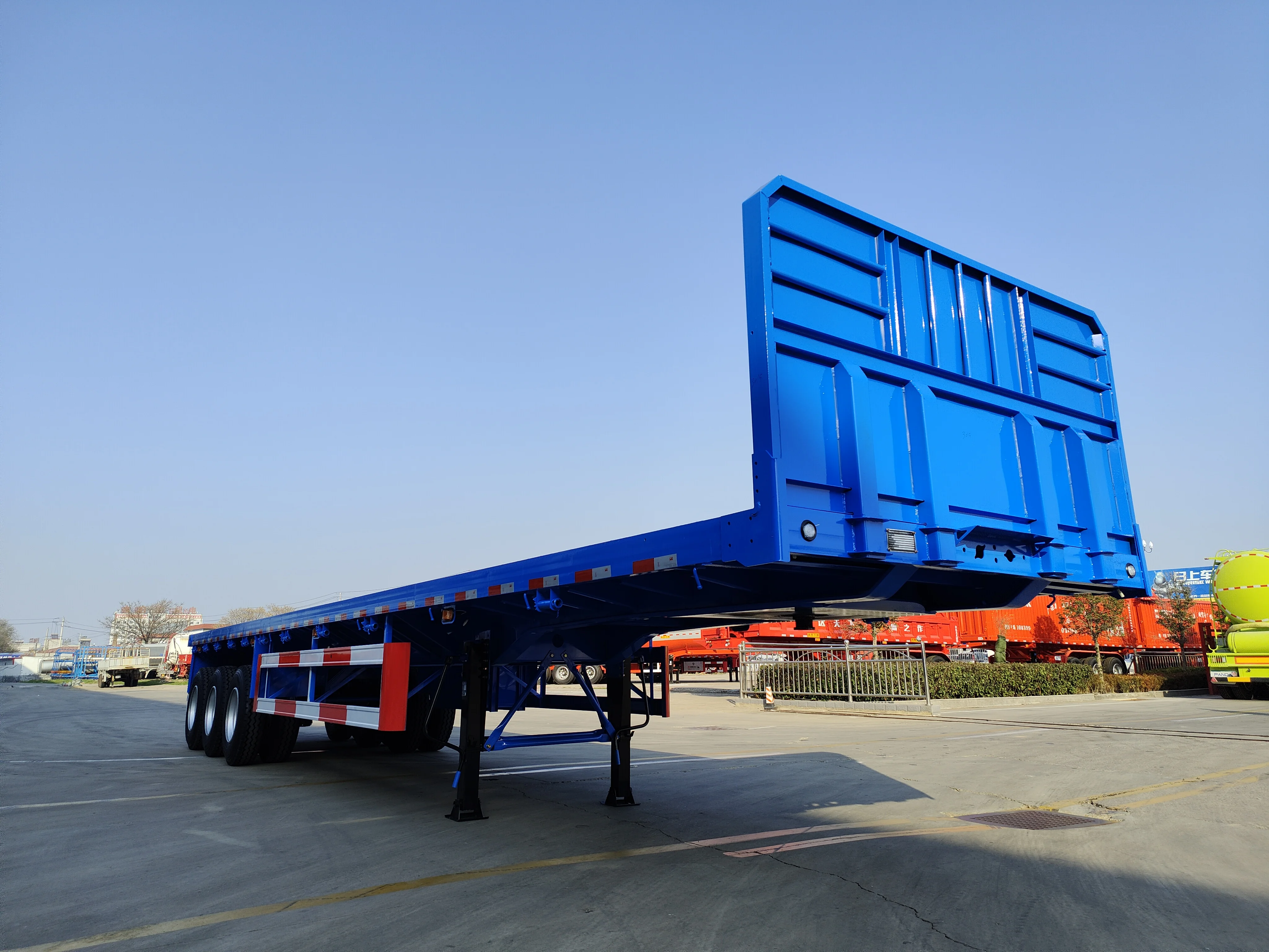 Chinese 3 Axle 20ft 40ft Flatbed Container Semi Trailer Semi-trailer ...