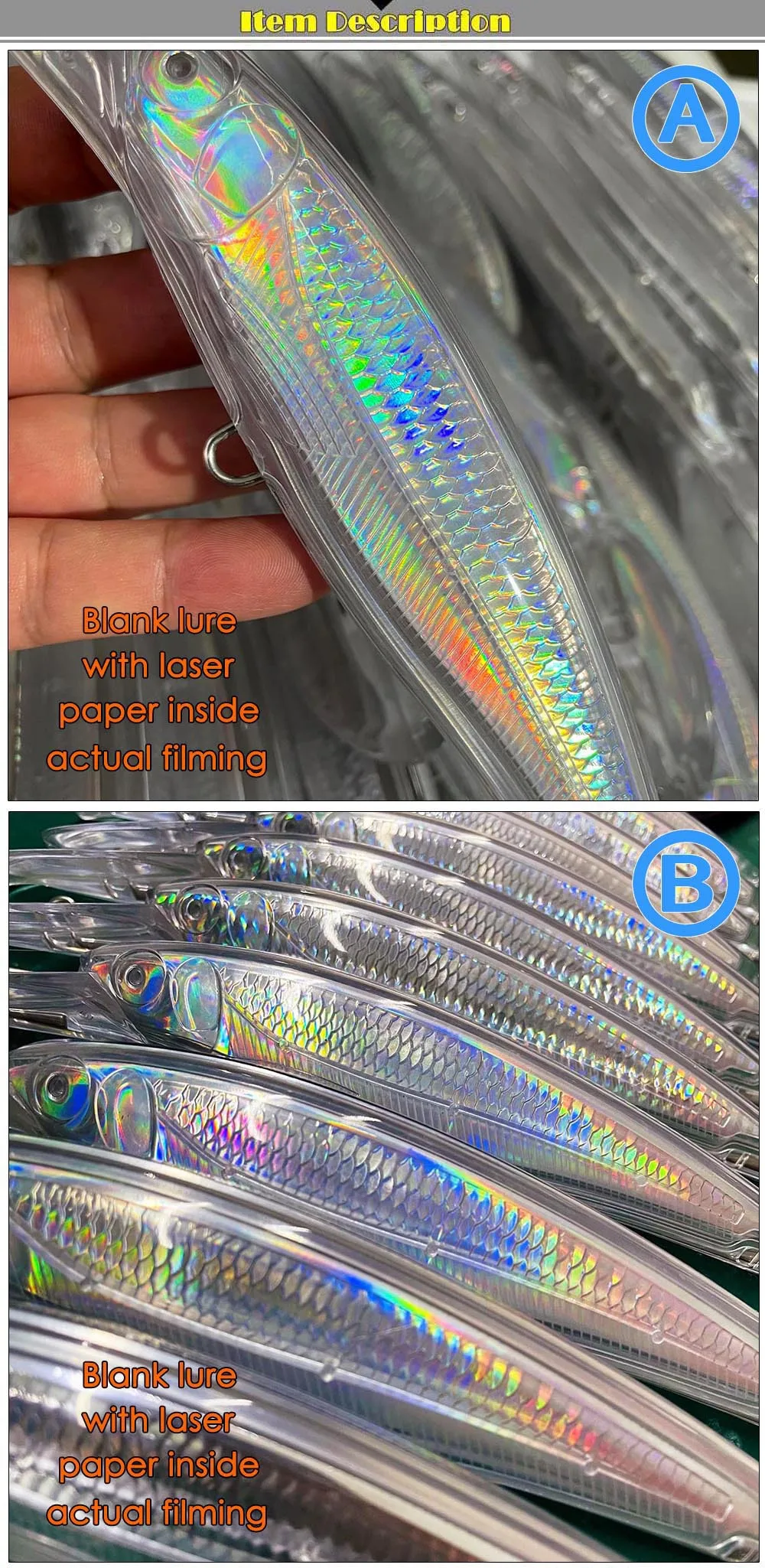 Unpainted Blank 180mm 81g 160mm 66g 140mm 47g Minnow Lure Floating ...