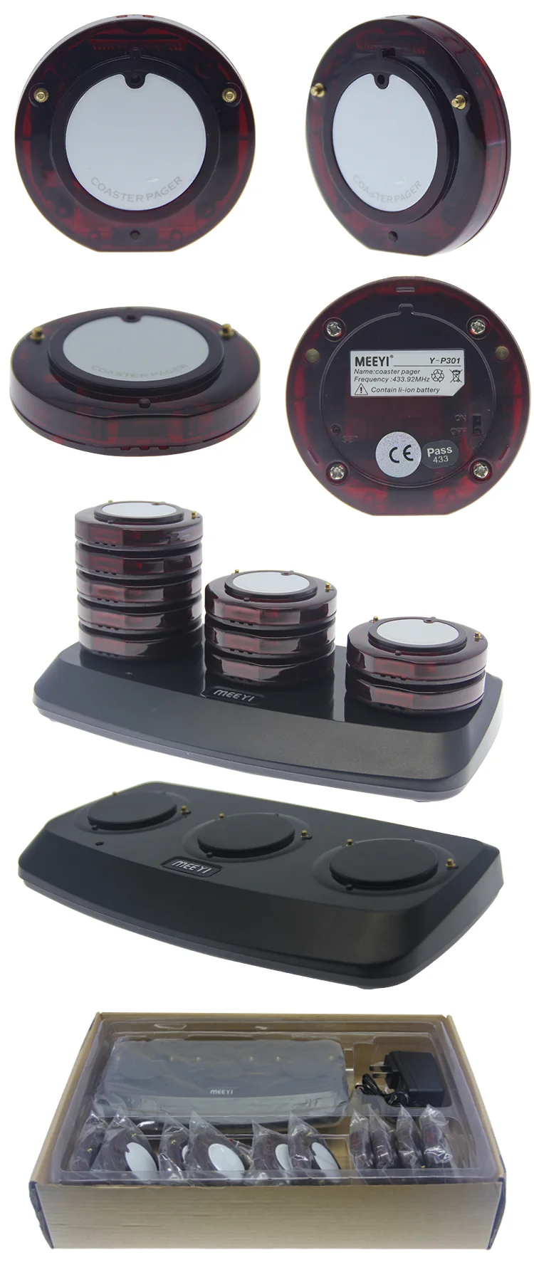 Alibaba.com: Wireless table buzzer coaster pager beeper system: 2-3 sec ...