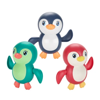 Adorable Baby Wind Up Toy Mini Cartoon Swim Penguin Toy Children Bath ...