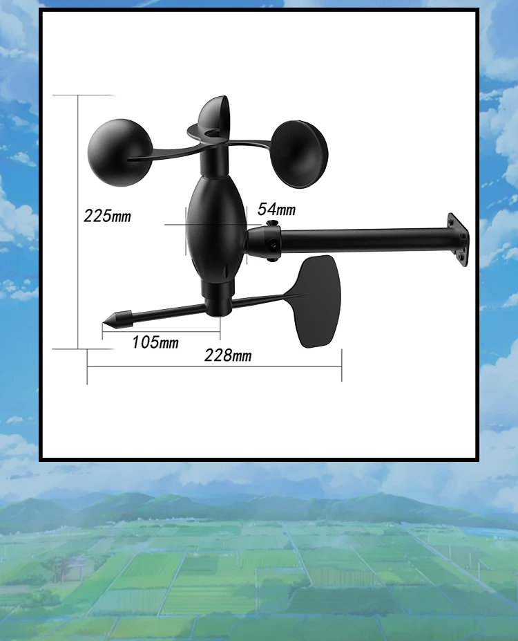 Osa Integrated Wind Speed And Wind Direction Sensor Rs485 4-20ma 0-5v ...