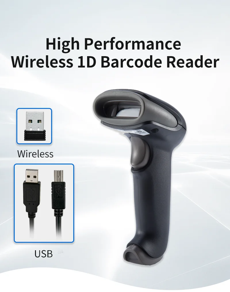 Portable 2d Handheld Wired Barcode Scanner With Usb Rs232 Bar Code Qr ...