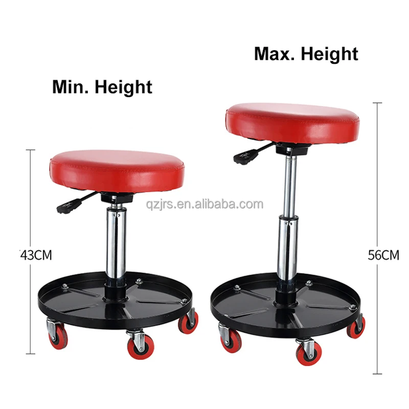 Heavy Duty Rolling Pneumatic Creeper Garage Shop Seat Padded Adjustable ...