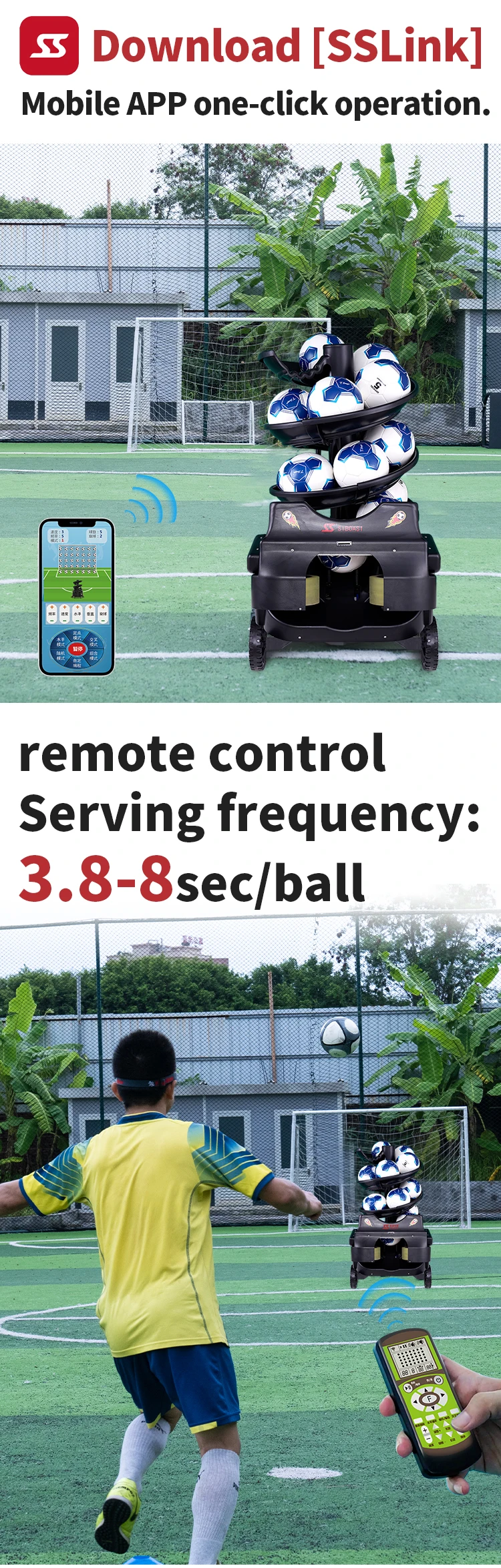 SIBOASI Soccer Ball Launcher for Football Equipment Training F2101A ...