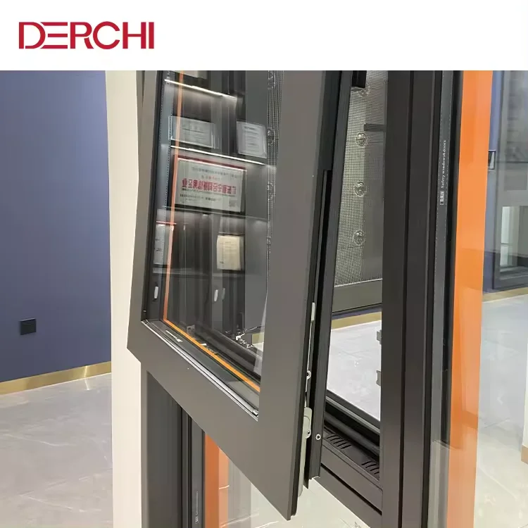 American style aluminum outward opening awning window with double glass ...