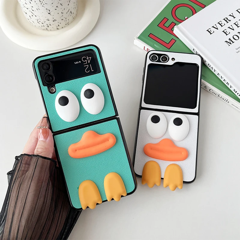 Folding Screen Big Mouth Duck Fun Cute Artificial Leather Light Luxury ...