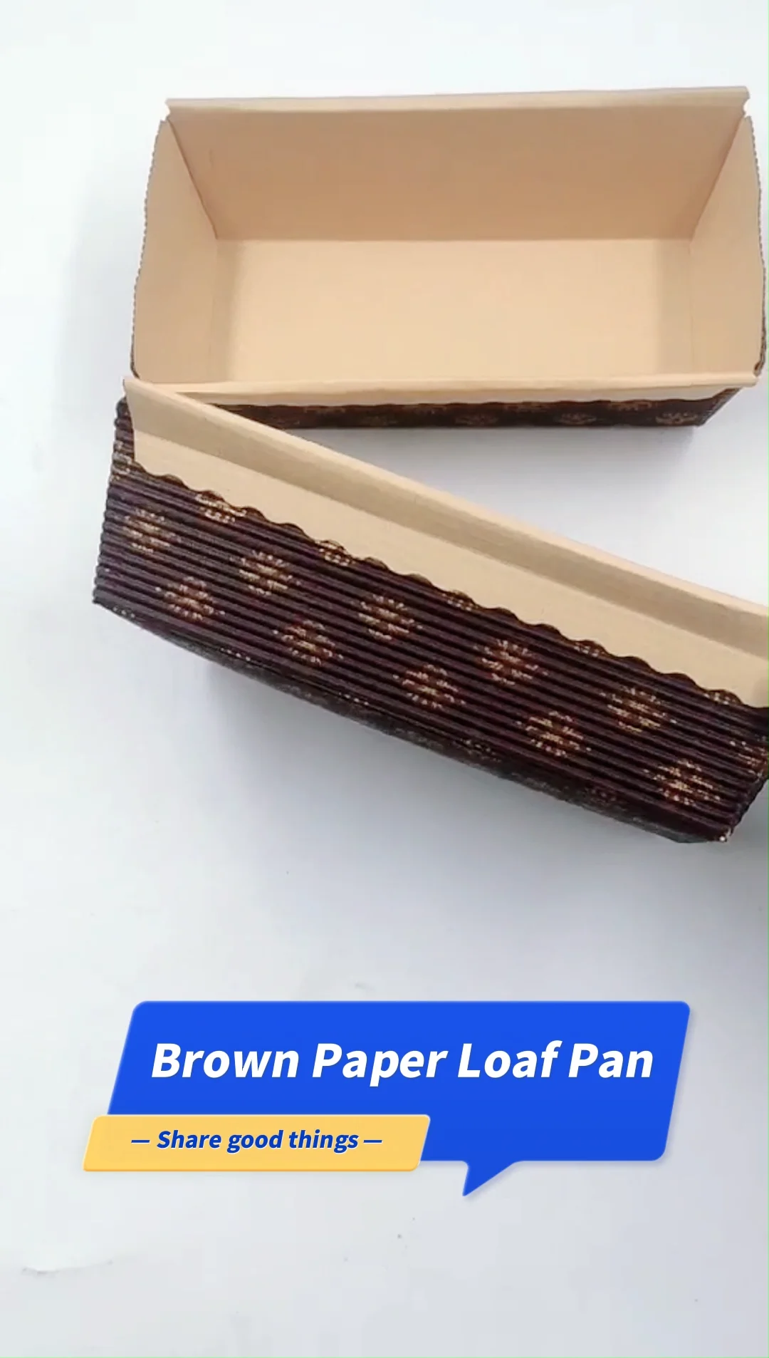 Kraft Paper Square Baking Cake Loaf Pan Corrugated Recyclable Pastry ...