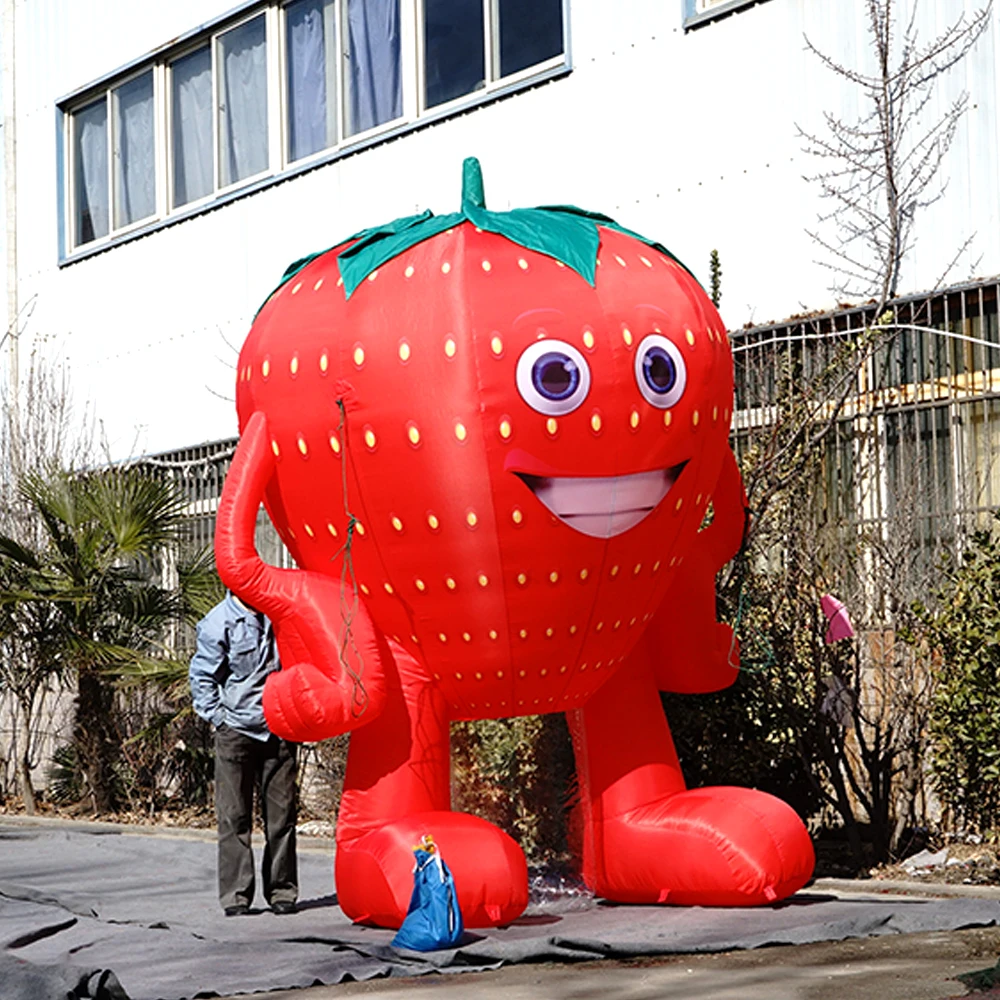 Inflatable Fruit Event - Giant Inflatable Strawberry with LED Lights
