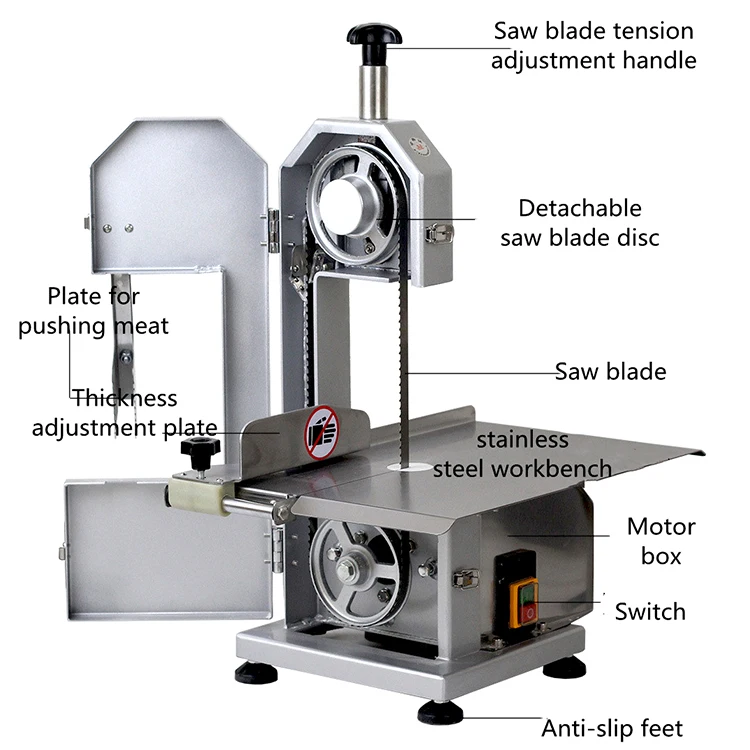 Heavy Duty Meat Cutting Machine Bone Saw / Butcher Used Automatic Bones ...