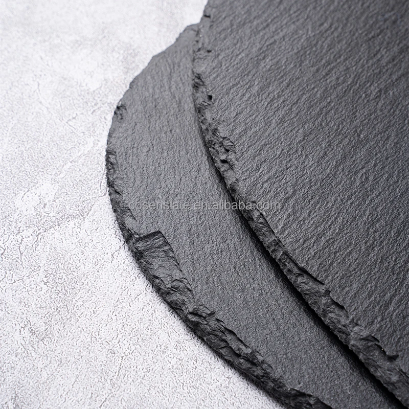 Natural Stone Heart Irregular Shape Slate Sushi Plate for Food Serving ...