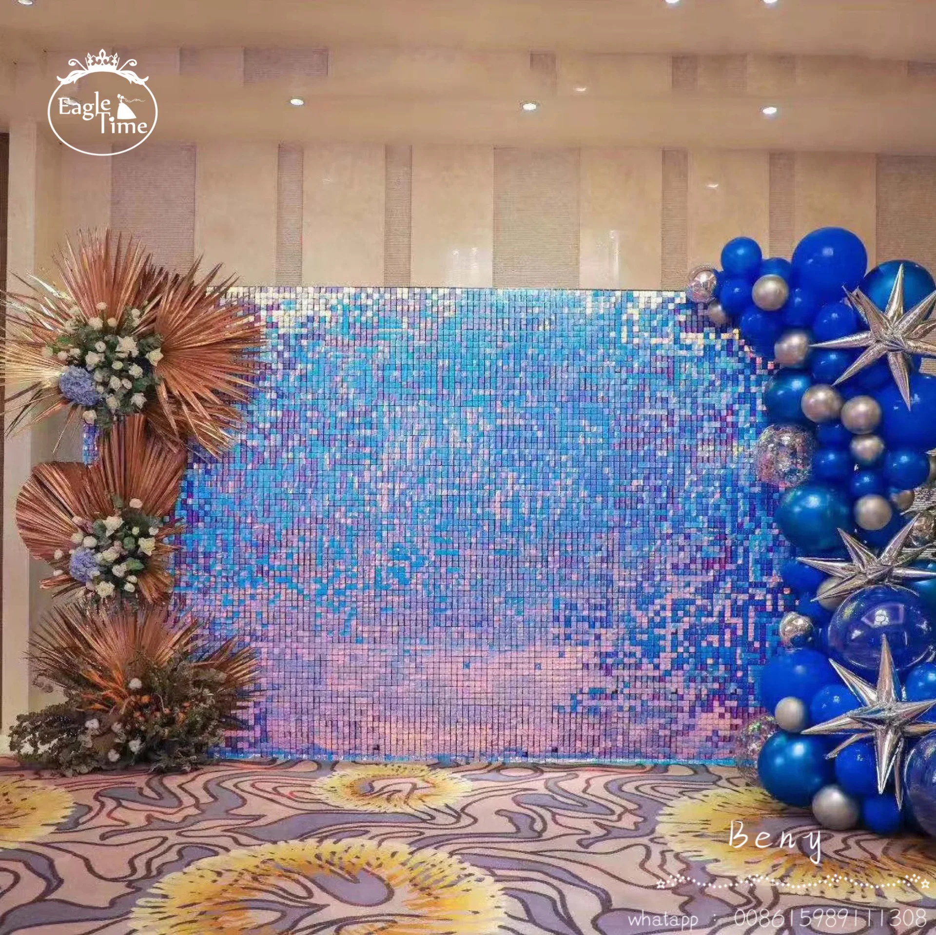 Stunning Rainbow Sequin Background For Wedding Party Event Venue ...