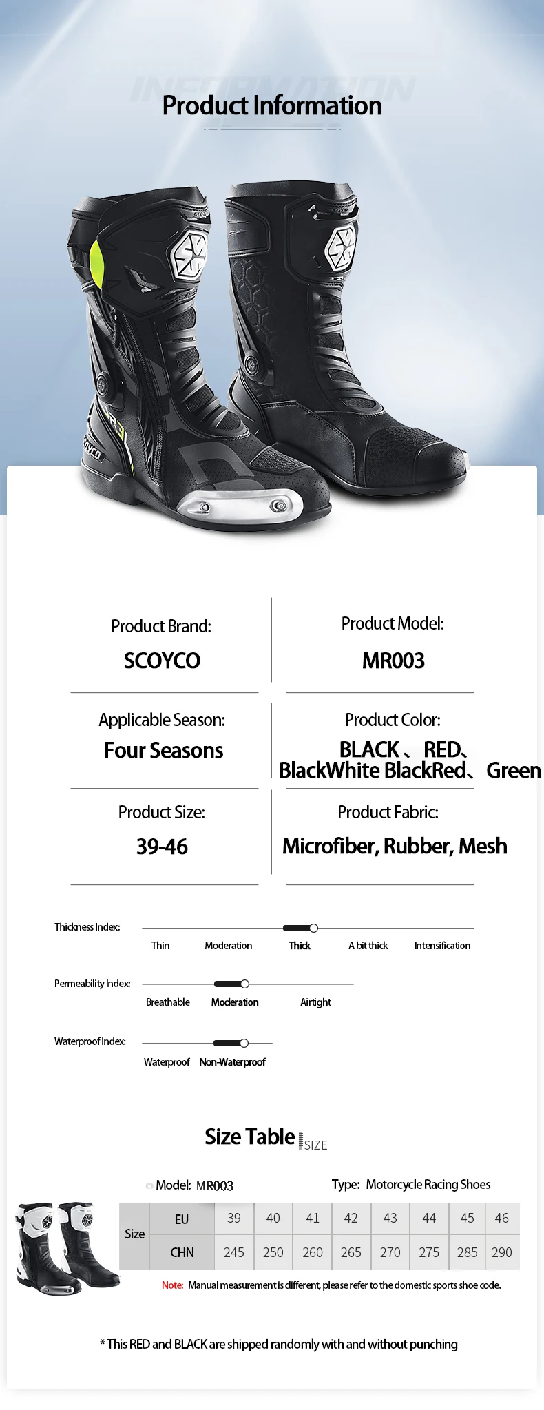 Scoyco Enduro Mx Bike Black Male Racing Motorcycle Shoes Men Boots ...