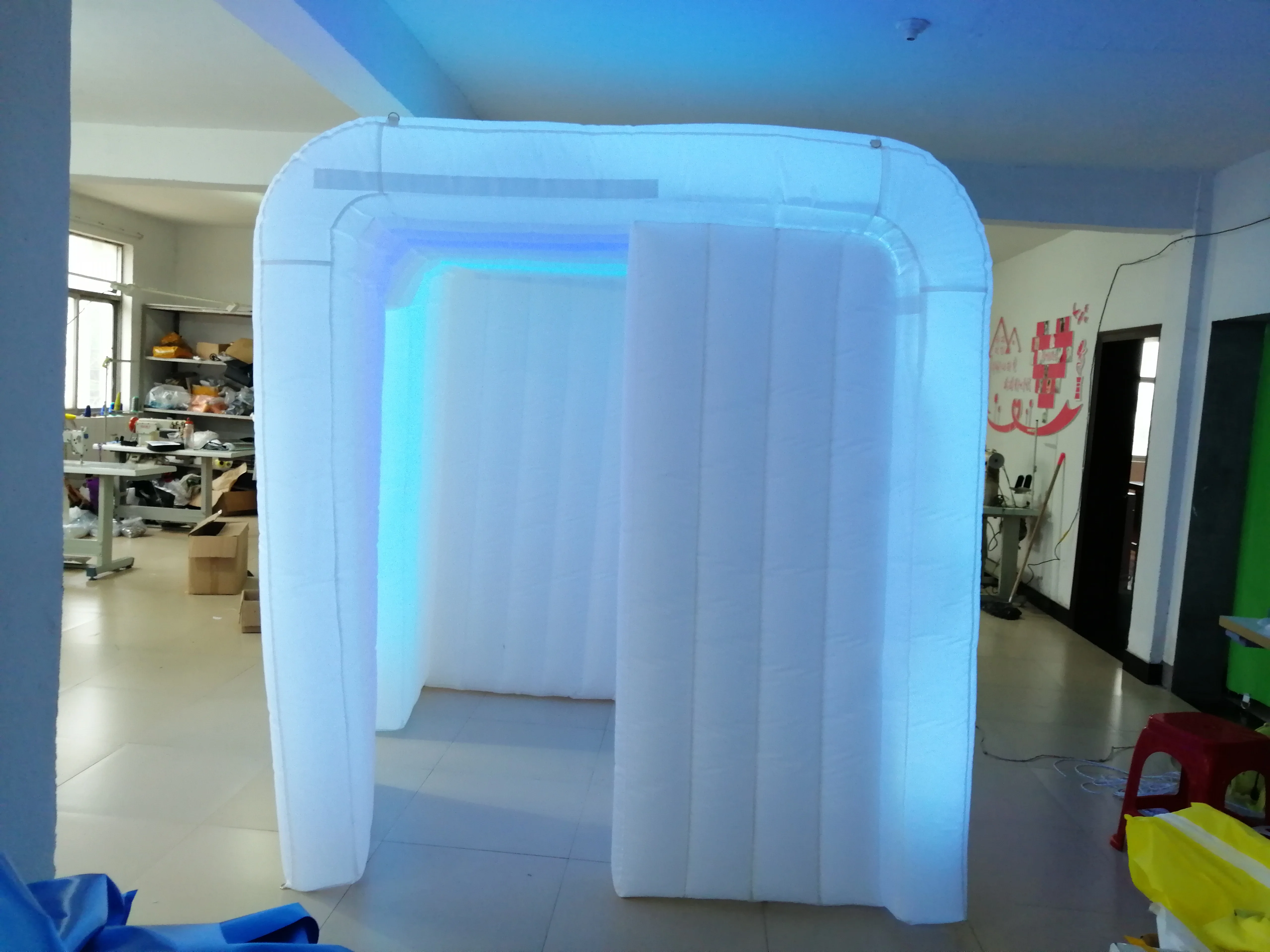 2024new Custom Inflatable Photos Booth Enclosure Tent For Birthday Party Inflatable Square Led ...