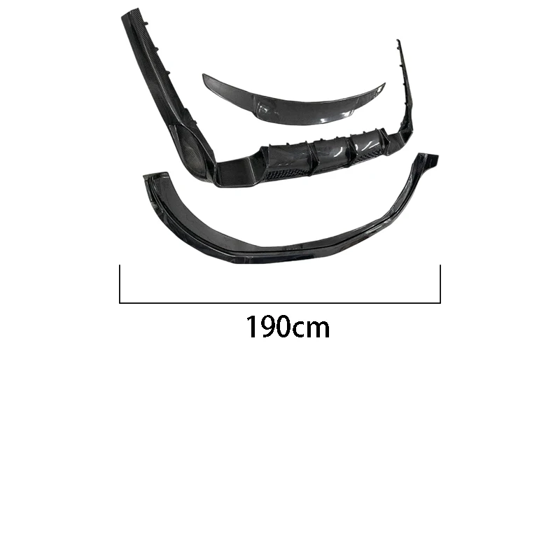 Car Body Kit Carbon Fiber Front Lip Rear Lip Rear Spoiler Wing for ...
