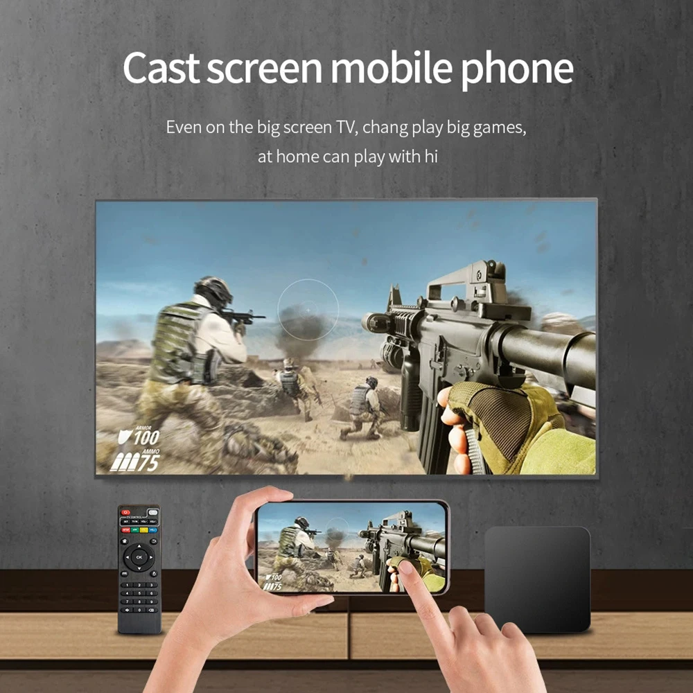 Factory 4k Smart Tv Box Android 12 Mxqpro Media Player 8+128g With 2.4g ...