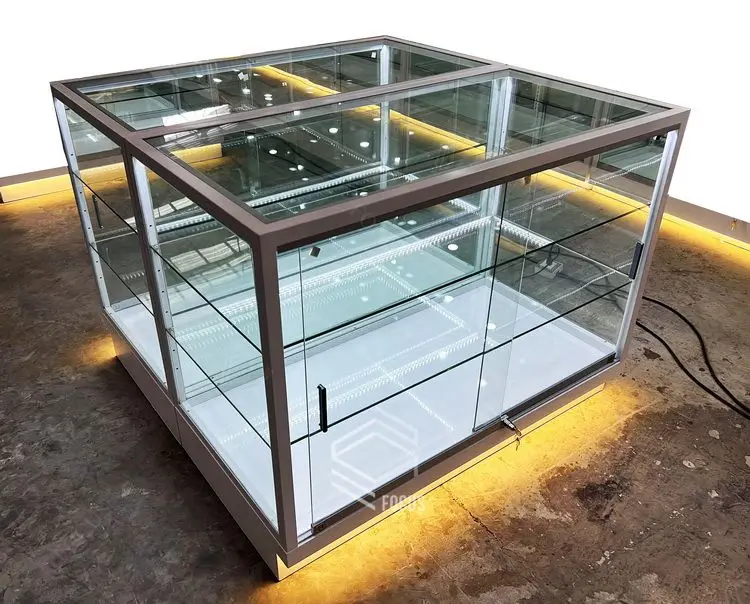 Customized Storage Display Cabinet Glass Showcase Retail Shop Tobacco ...