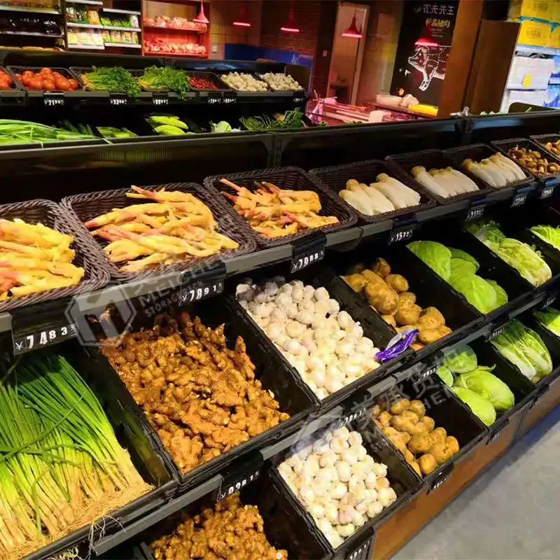 Meicheng Grocery Store Fruit Shelf Display Rack - 100kg Capacity