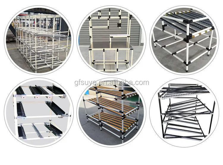 GF-4C-40 Galvanized Steel Placon Flow Roller Track in Lean Pipe System ...