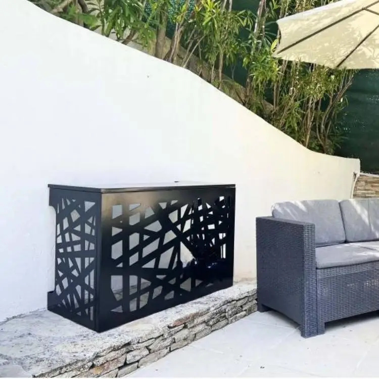 Outdoor Custom Aluminum Louver Metal Cladding Air Conditioner Cover ...