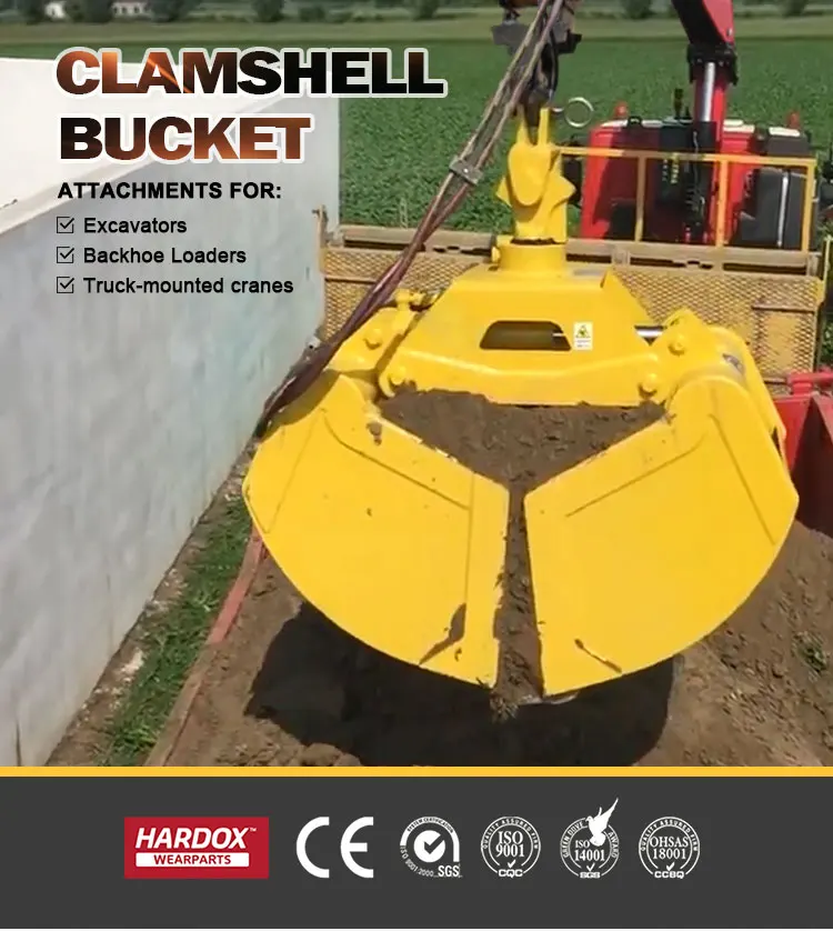 MONDE Excavator Clamshell Grab Clamshell Bucket Hydraulic Rotary ...