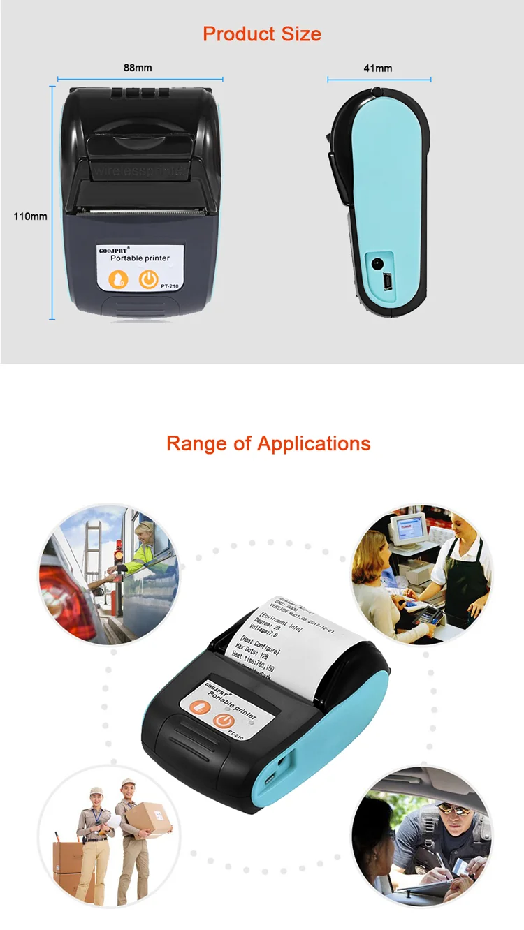 2024 GOOJPRT Thermal Printer PT-210 - Portable & Efficient