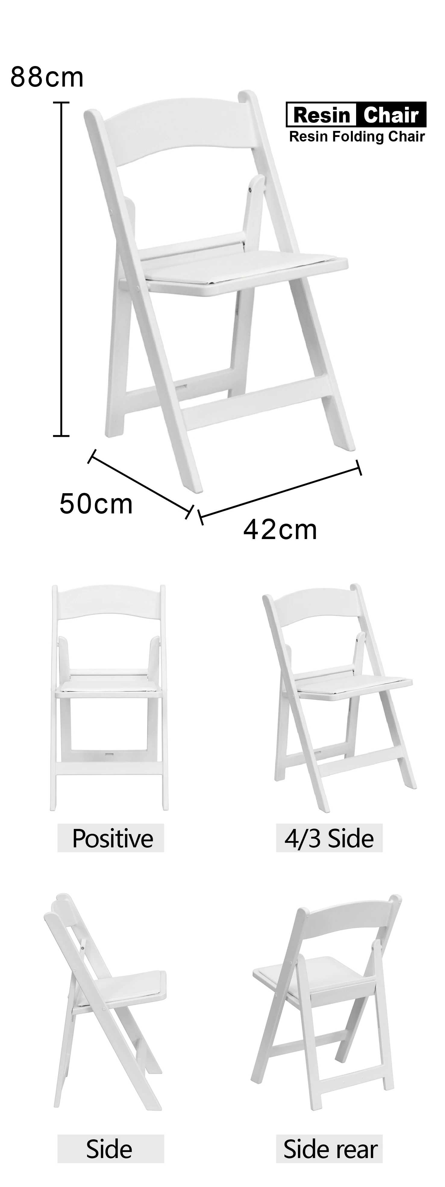 Modern Outdoor White Plastic Garden Chair Folding Portable For Camping ...