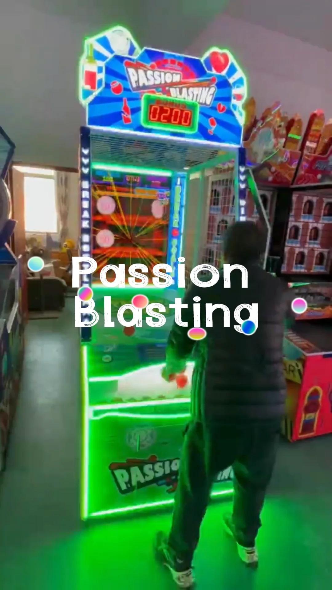 Ama Indoor Coin Games Kids Ball Shooting Game Machine Video Toss Ball ...