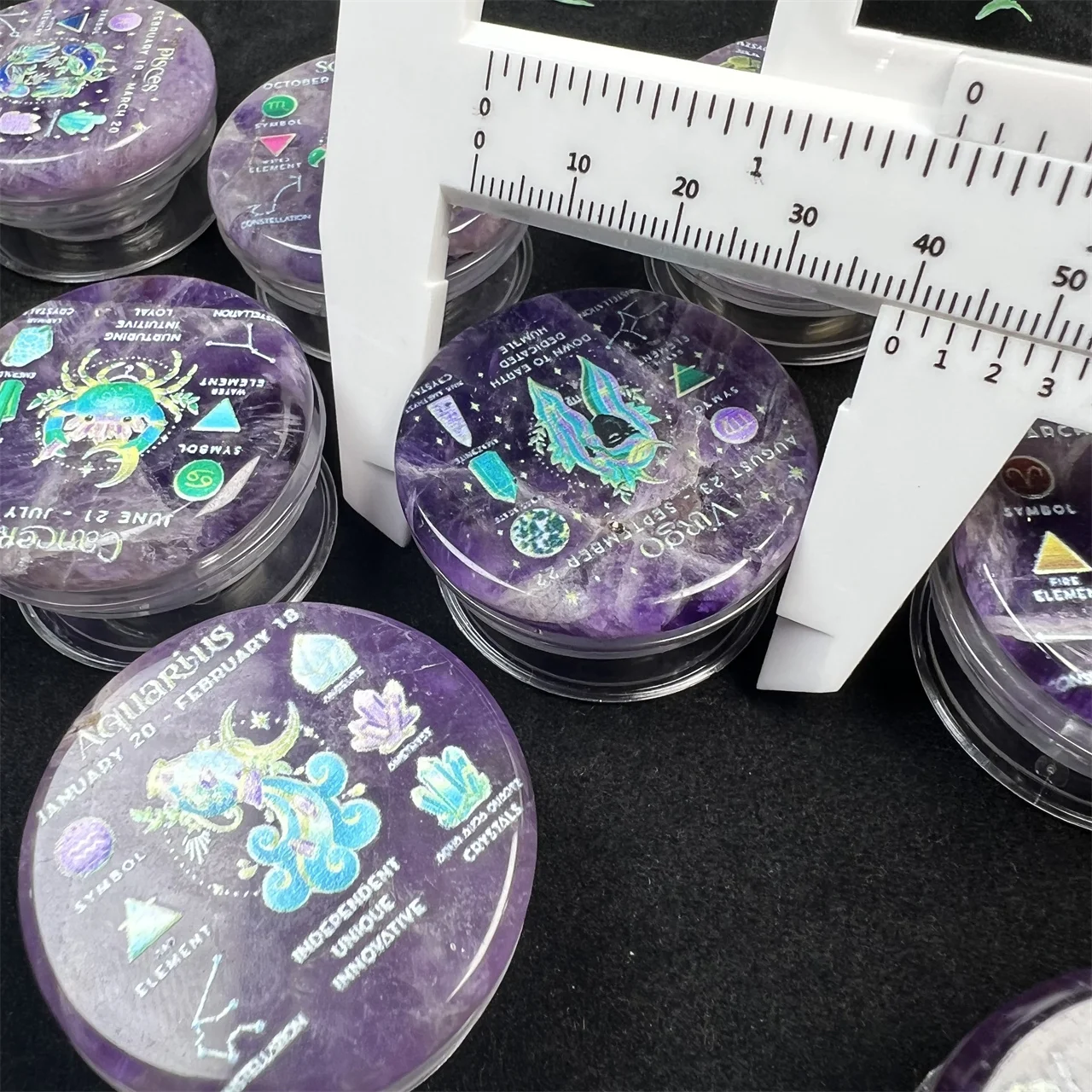 Natural Amethyst Phone Holder Healing Crystals Stone Constellation Rose ...