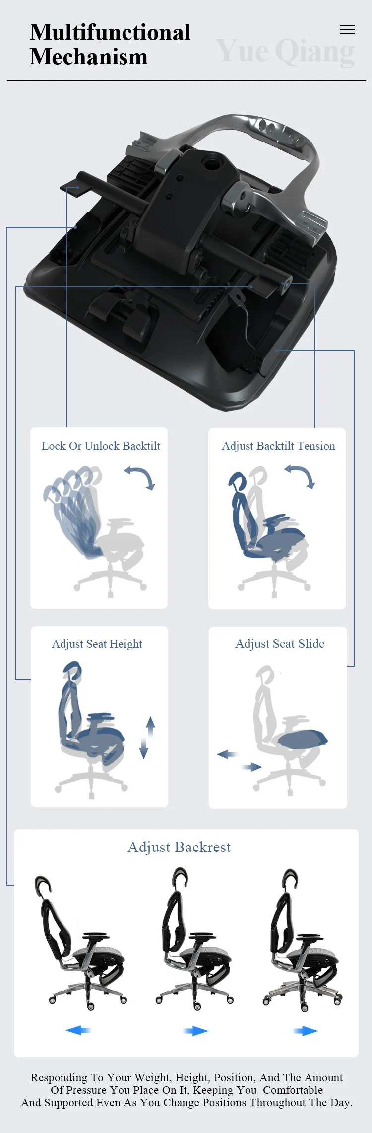 Modern Office Furniture Big And Tall High Back Full Mesh Computer Boss ...