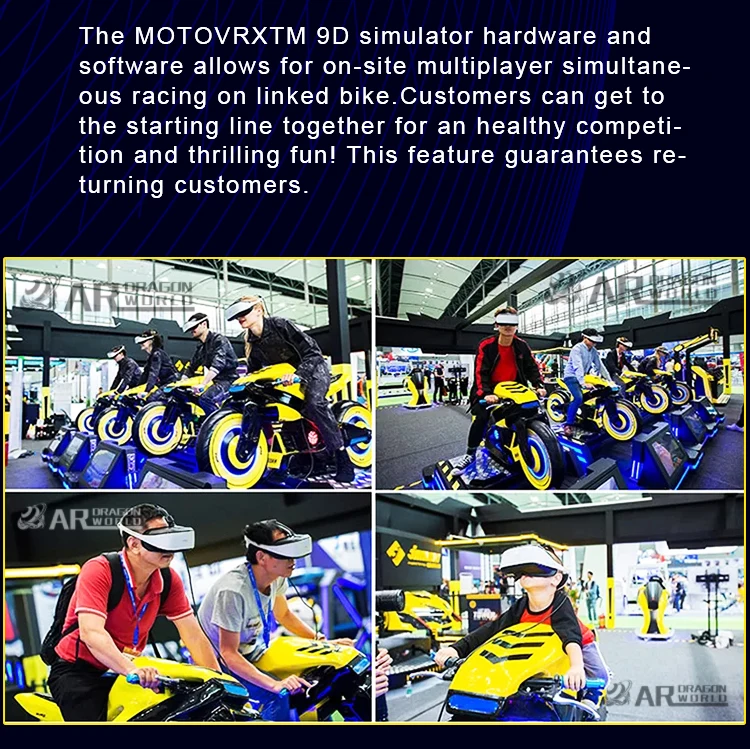 Real Experience VR Moto Game - High Resolution Simulator