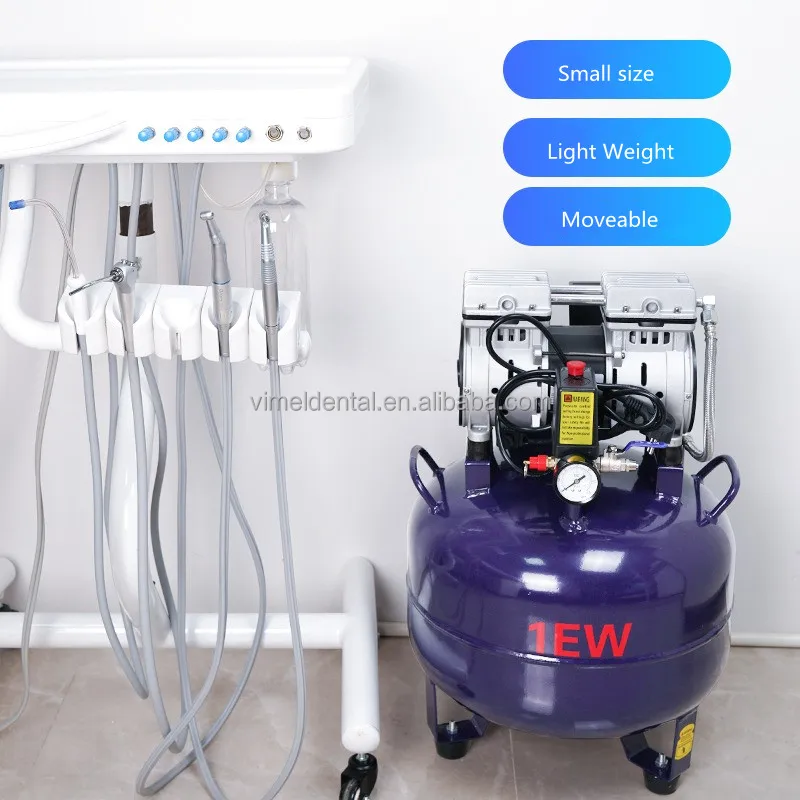 Dental One To One Air Compressor 3.2l Air Tank Silent Oil Free For ...