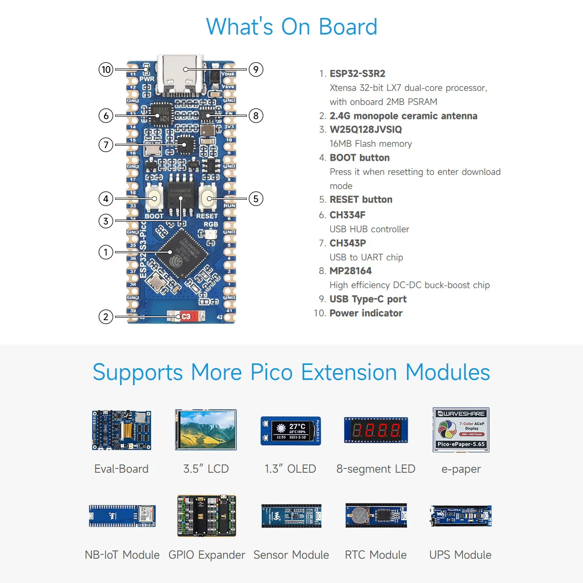 Esp32 S3 마이크로컨트롤러24 Ghz Wi Fi 개발 보드최대 240 Mhz 주파수의 듀얼 코어 프로세서 Buy