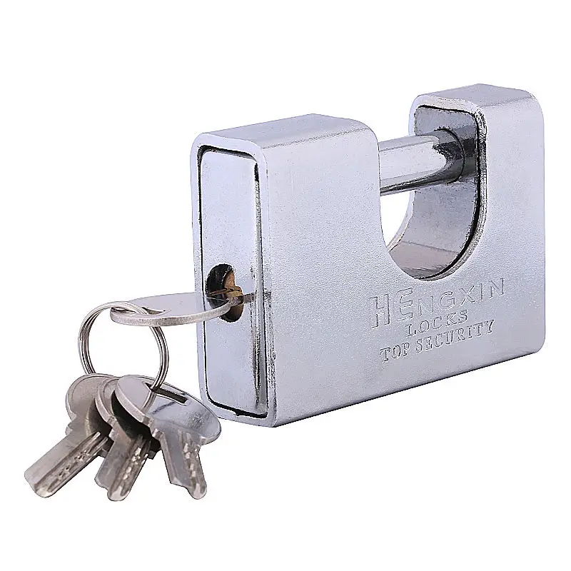 Samhoo Heavy Duty Unbreakable Hardened Solid Steel Padlock Rectangle ...