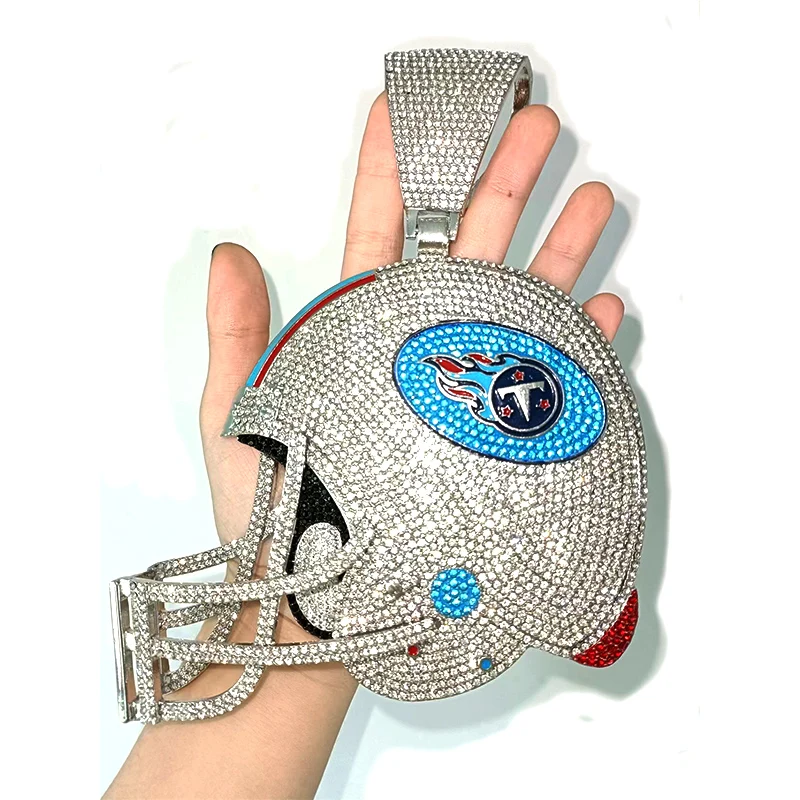 Fashion 49ers Rhinestone Helmet Chains Necklace - Customizable Sports ...