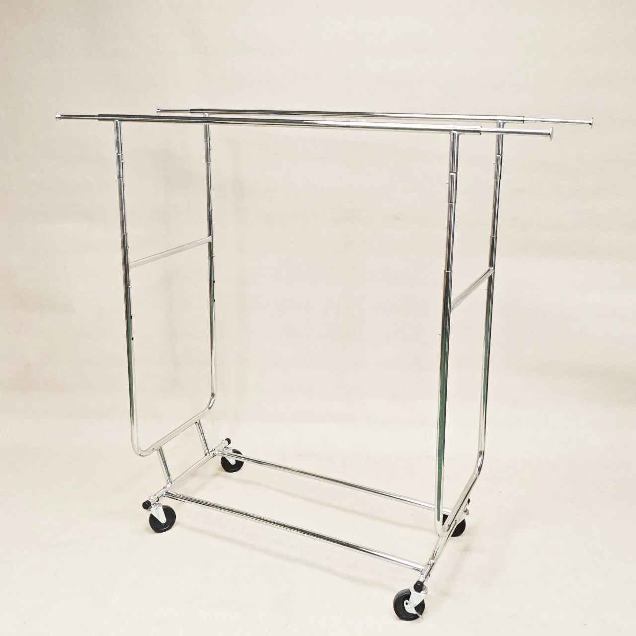 Chrome Steel Heavy Duty Double Rail Clothes Rack Multifunctional ...
