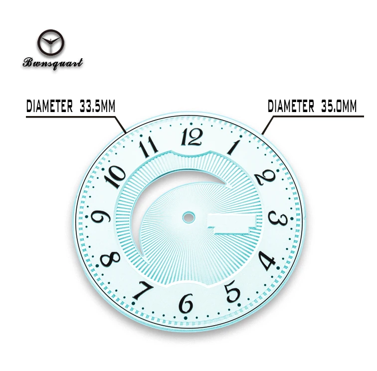 Hollowed Out Dial Oil Pressure Radial Watch Parts Dial Markers Skeleton ...