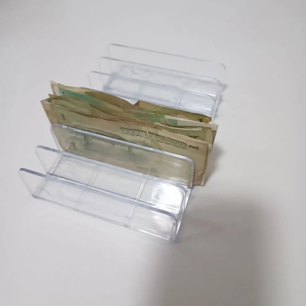 Wholesale Transparent 7-Slot Desk Organizer - Y&G Cash Holder