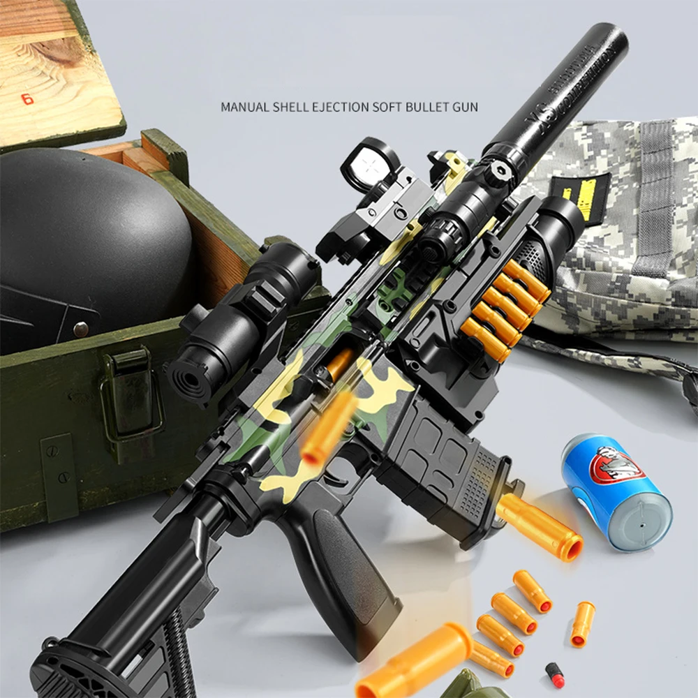 M416 Soft Bullet Toy Gun Shooting Games Toys For Kids With Scope - Toys For Boys & Girls 8-12 ...