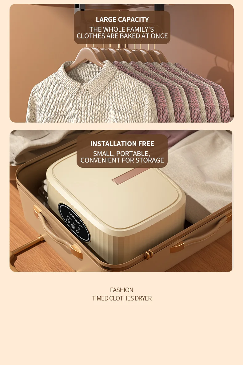 Mini Portable Electric Dryer - 5kg Folding Clothes Machine