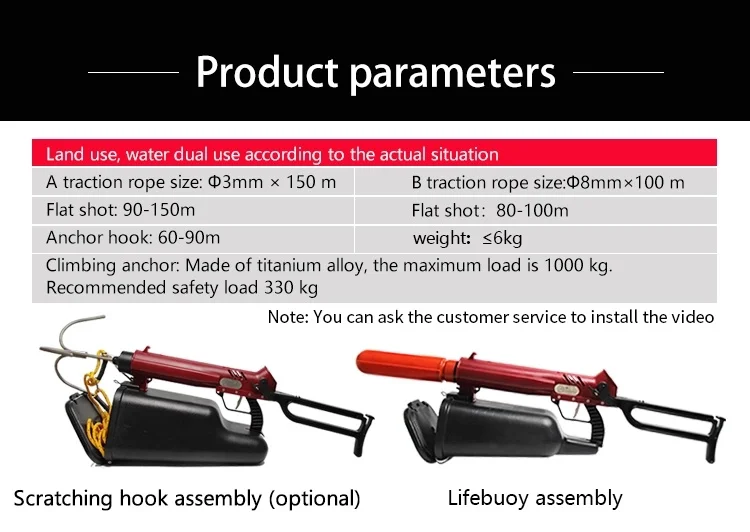ODETOOLS Life Saving Equipment Lifesaving Line Throwing Apparatus Gun ...