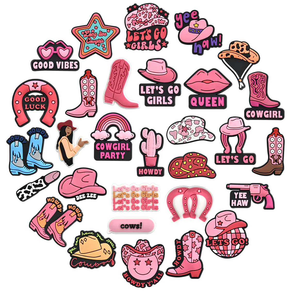 Designer Inspired Luxury Cowgirl Clogs Button Buckle Shoe Charms New ...