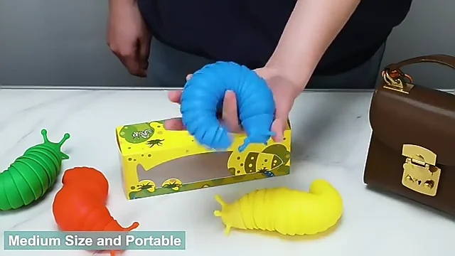 3d Inchworm Decompression Toy 18cm Rainbow Caterpillar Stress Relief ...