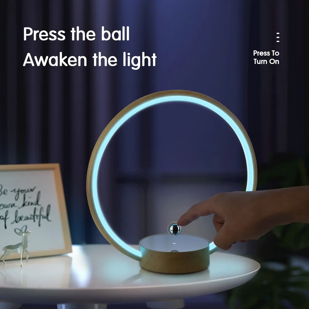 Levitating Switch Table Lamp Circlo with RGB Color - Modern LED Night ...