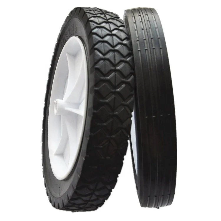 10 Inch Plastic Solid Rubber Cart Wheels - Durable & Reliable